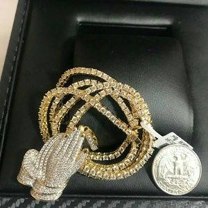 Accessories | 14k Gold Plated Iced Out Chain | Poshmark